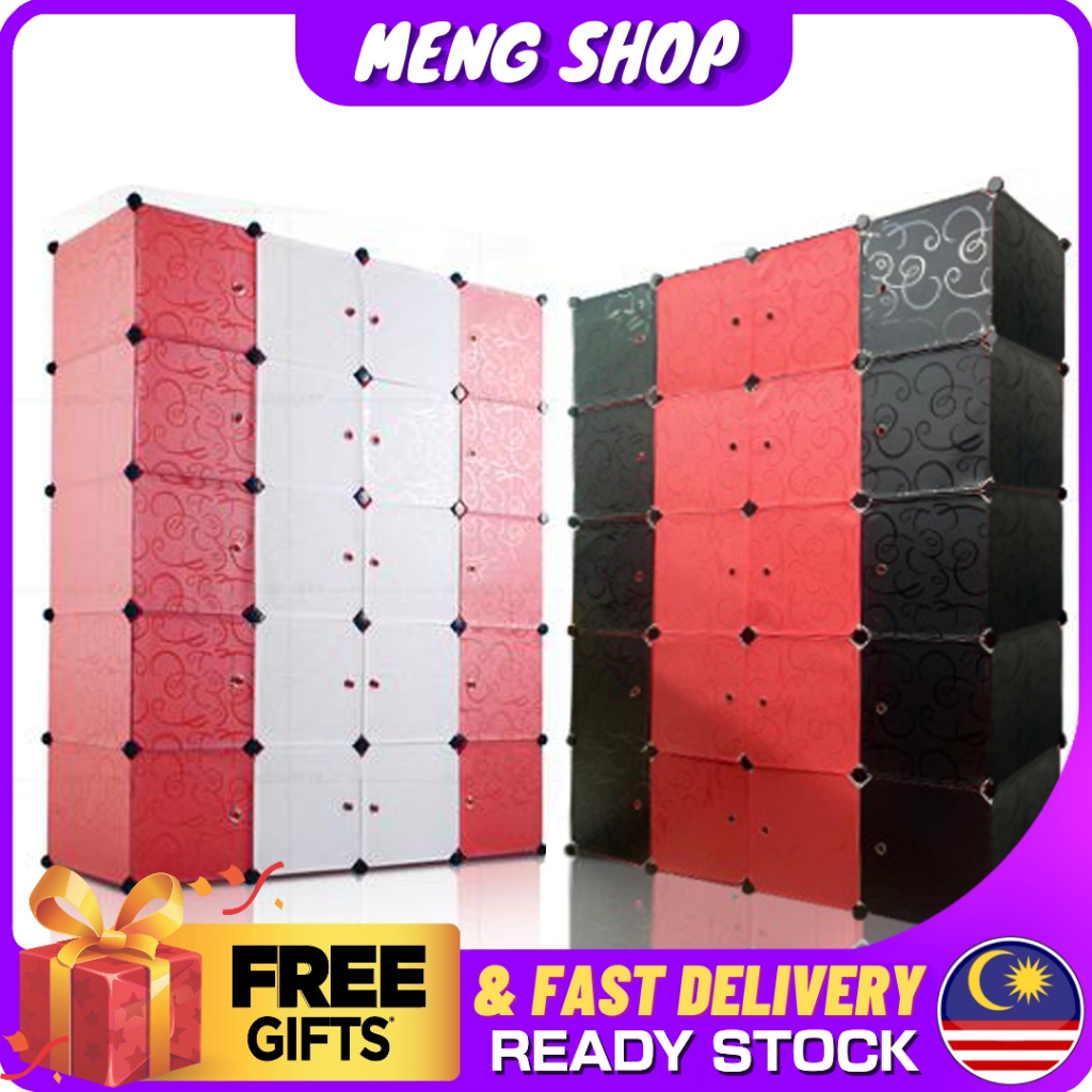 🔥Selangor🔥20 Cube Wardrobe Storage Rack Wardrobe Assembly Simple Home ...