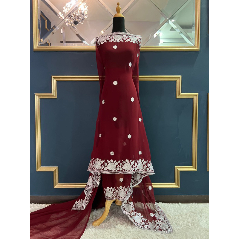 REEN SAREE TAJ MAHAL SILVER Saree viral Wedding Saree Designer Saree ...