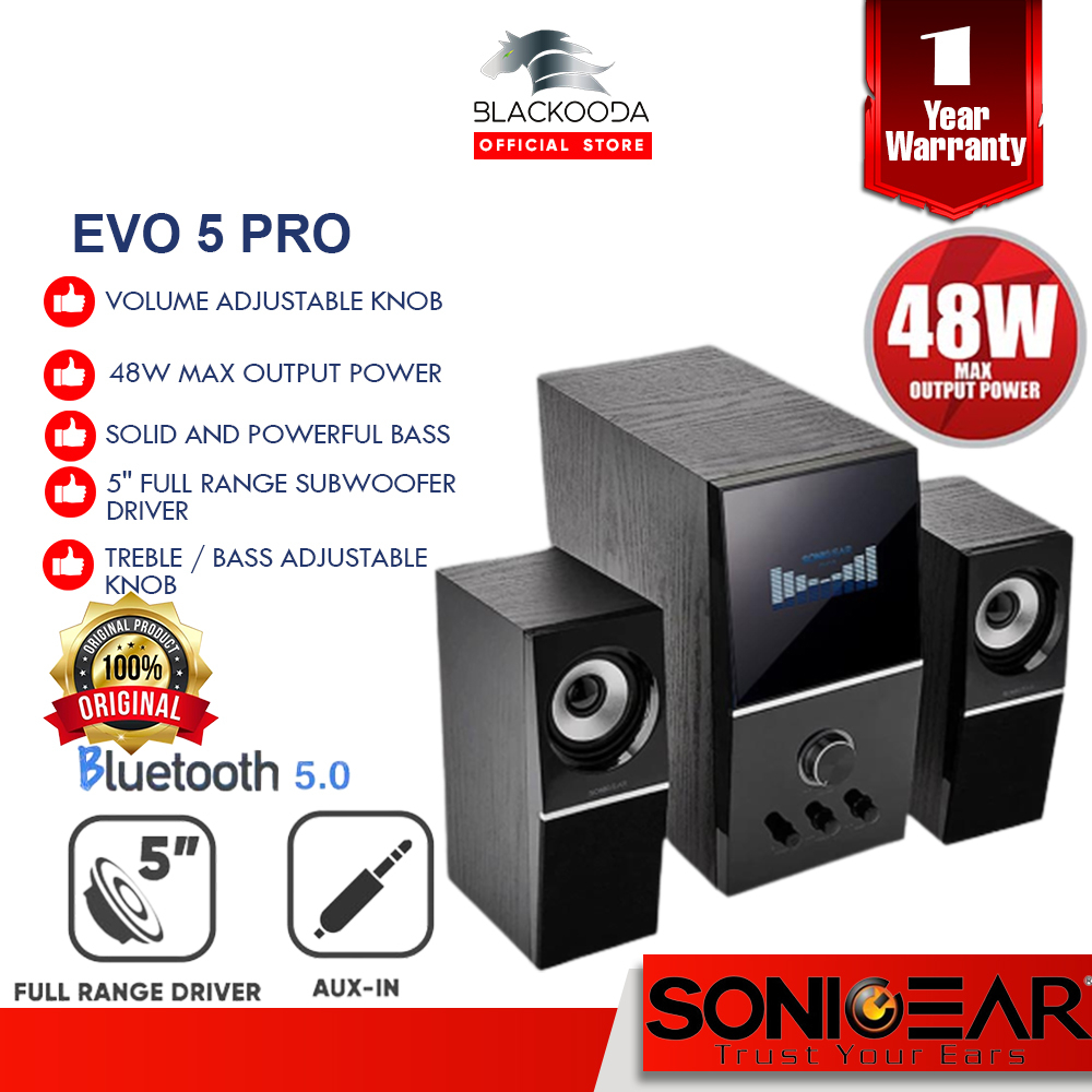 SonicGear EVO 5 PRO Bluetooth 5.0 Speaker | 5" Full Range Driver ...