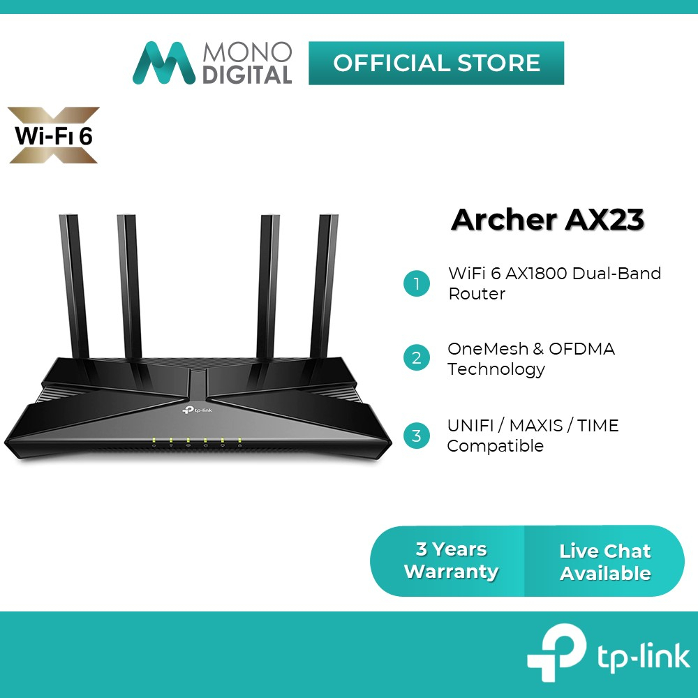 TP-Link Archer AX23 AX1800 Dual Band Gigabit Wireless WiFi 6 Router ...