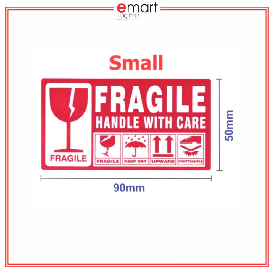 100pcs Fragile Sticker / Warning Sticker / Warning Label | Shopee Malaysia