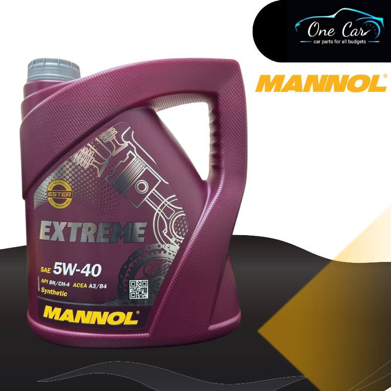 MANNOL Engine Oil EXTREME Fully Synthetic Esters 5W-40 -4L | Shopee ...