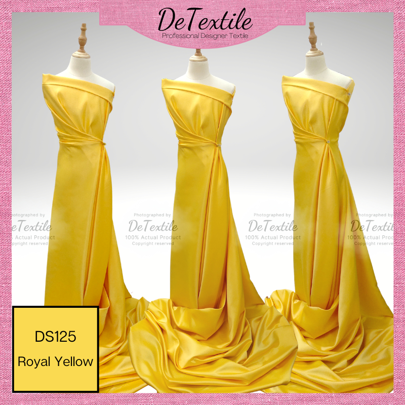 DeTextile Heavy Premium Duchess Satin Bridal Satin Fabric for Wedding ...