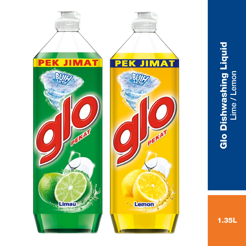 Glo Dishwash Liquid (1.2L) Lime & Lemon / Cecair Pencuci Pinggan ...