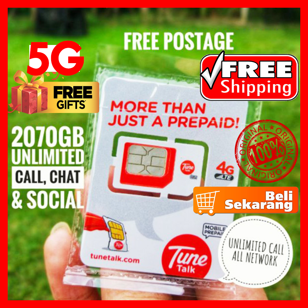 FREE Tunetalk Sim Card Free Shipping Unlimited Internet Data & Call ...