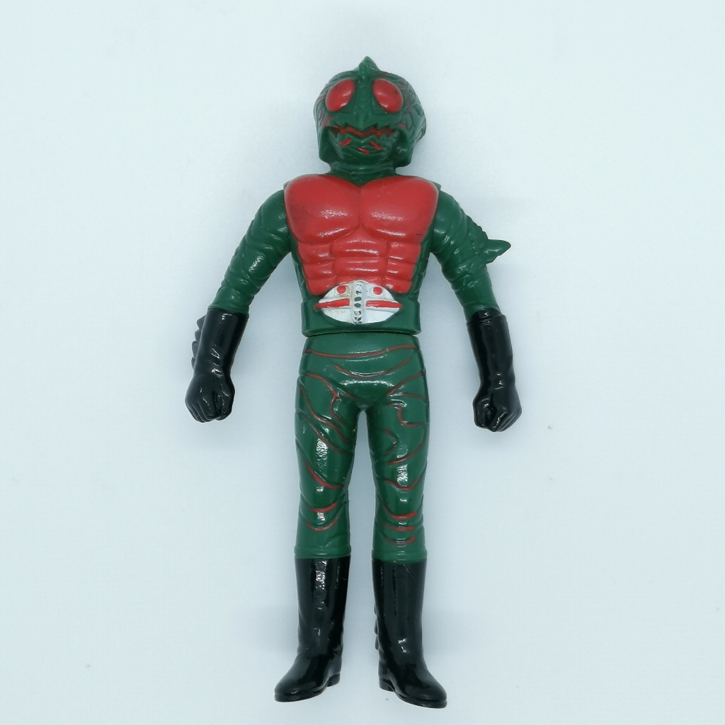 Pre Owned Bandai 5 inch Kamen rider Masked sofubi hero showa series toy Black rx skyrider kuuga ...