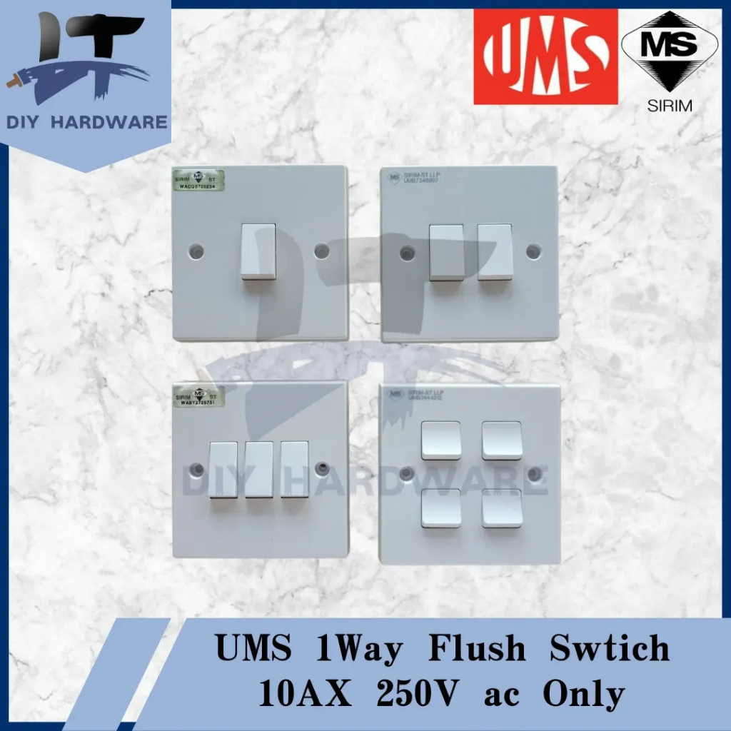 UMS Flush Switch Socket 10A 250V ac Only | Shopee Malaysia