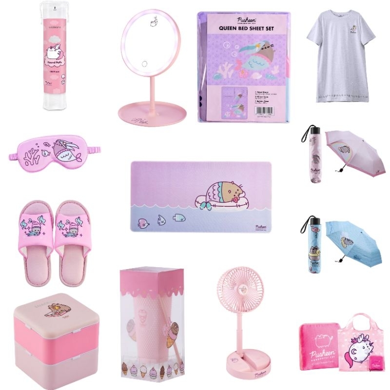 PUSHEEN Coffee Flask/Lunchbox/Umbrella/Mirror/Face Mask/Slippers ...
