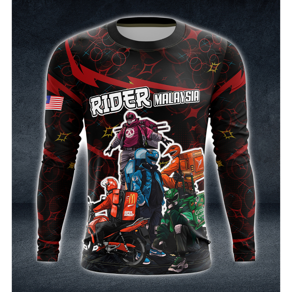 Sublimation Baju Group Rider Malaysia, Grab/Lalamove/FoodPanda | Shopee ...