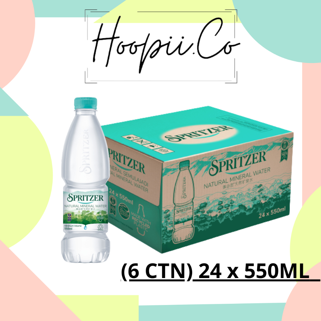 Spritzer Natural Mineral Water 24 x 550ml | Shopee Malaysia