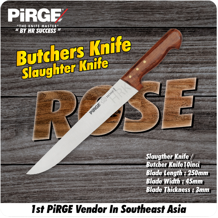 Pirge Rose 25 cm/10 inci (31065) -Pisau Sembelih -Butcher Knife ...