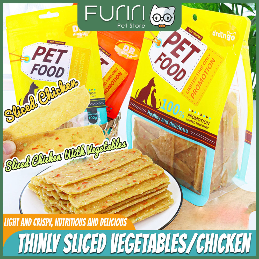 Furiri 100g 400g Pet Dog Food Premium Dried Thin Slice Chicken Crispy ...