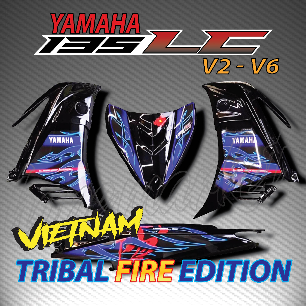 STRIPE MOTOR YAMAHA LC135 V2 V3 V4 V5 V6 V7 CUSTOM TRIBAL API SPECIAL ...