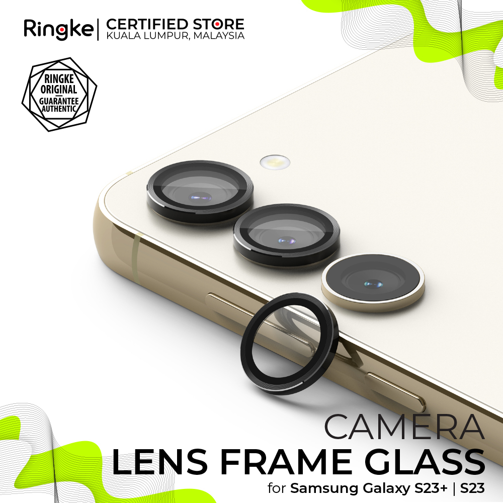 RINGKE® CAMERA LENS FRAME GLASS Samsung Galaxy S23+/ S23 0.33mm Glass ...