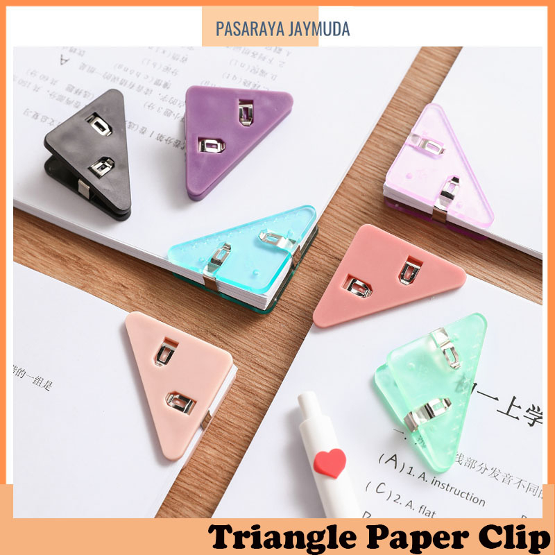 Triangle Paper Clip Memo ClipTriangle Clip Klip Kertas Segi tiga Comel ...