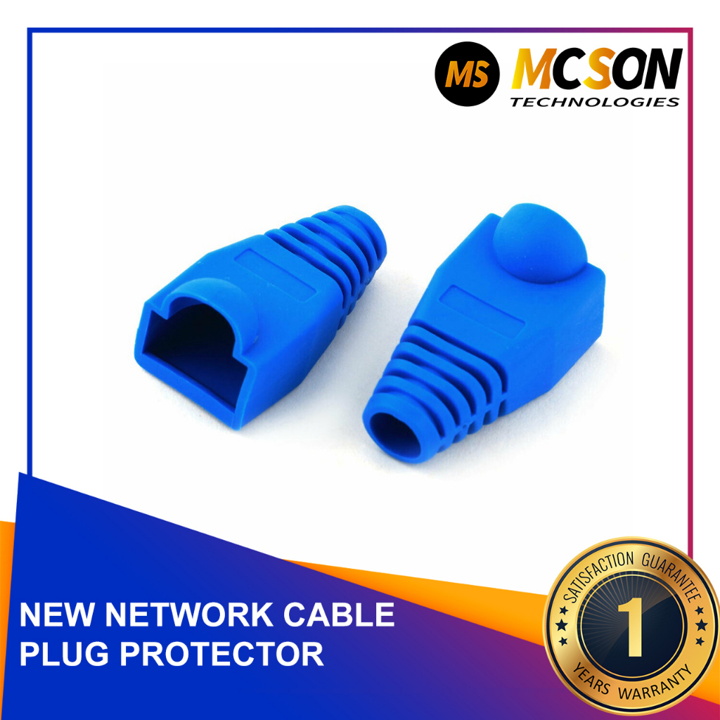 MCSON TECH RJ45 CAT5e CAT6 Rubber Network Cable Plug Protector | Shopee ...