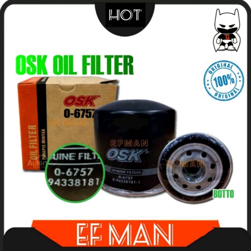 ISUZU NPR PRO NPR66 HICOM 4.3 OIL FILTER O-6757 MTB150 MTB170 O-6747 ...