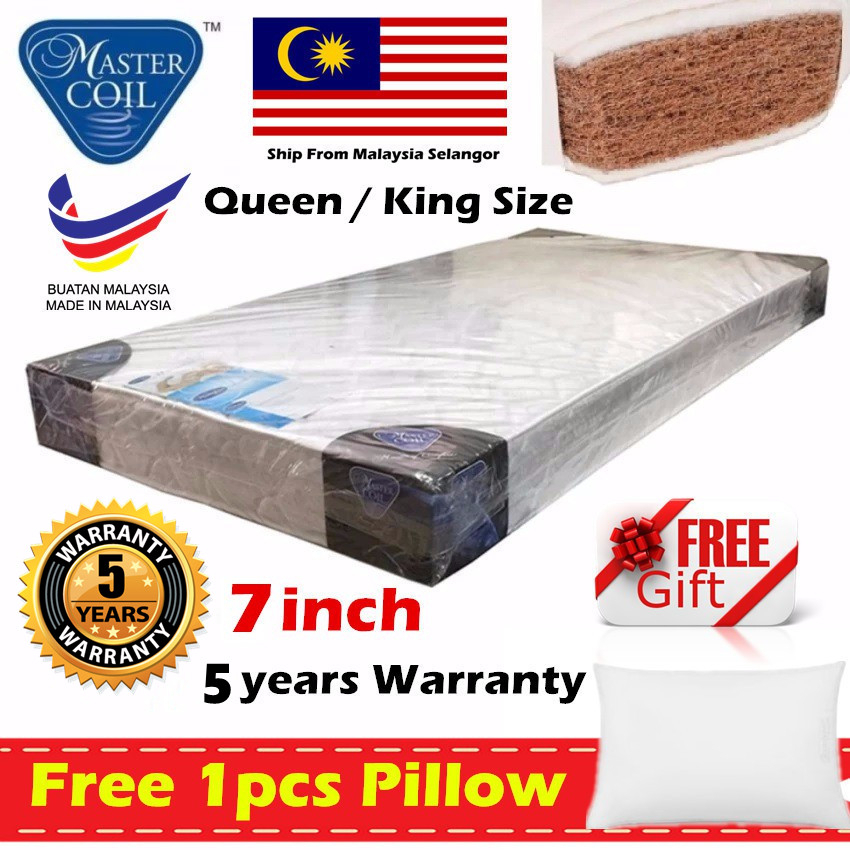 🇲🇾 🔥Masterfoam Mastercoil 🔥 7 Inches Coconut Fibre Mattress Queen King ...