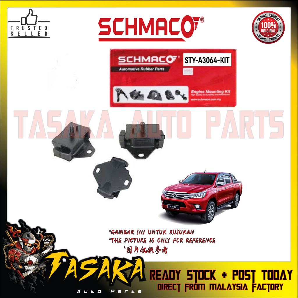 SCHMACO ENGINE MOUNTING SET (AUTO) TOYOTA HILUX GUN125 GUN126 2016 ...