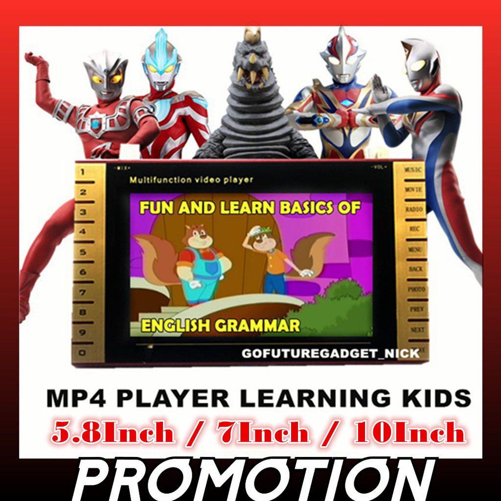 READY STOCK - Media Players MP4 kids learning 5.8 inch / 7 inch ...