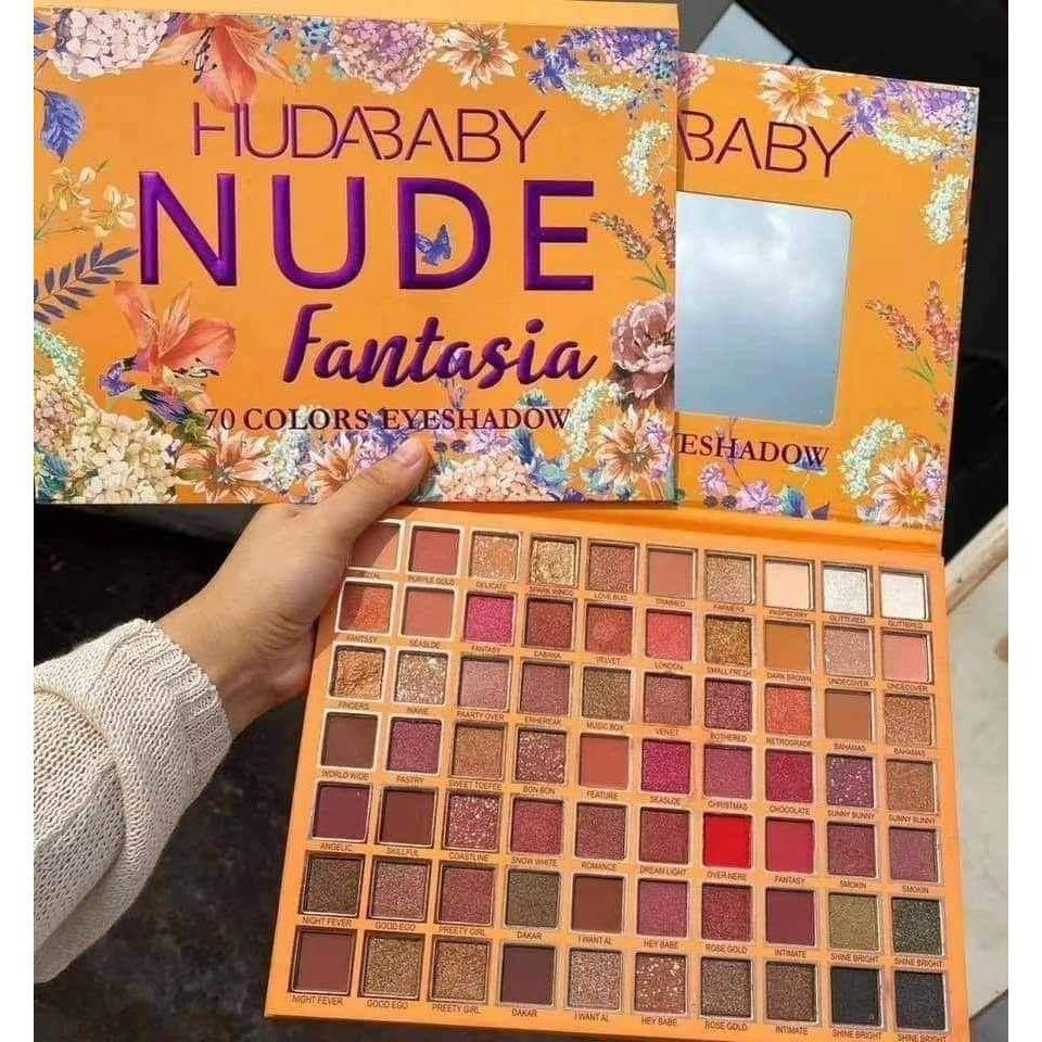 Huda Baby 70 Colours Shimmer Glitter Eyeshadow Pallete Waterproof ...