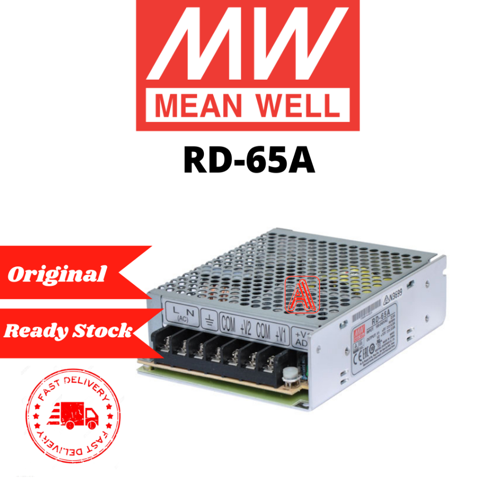 Mean Well RD-65A / RD-65B / RID-65B 65w 5v AC-DC Dual output enclosed power supply ~Original ...