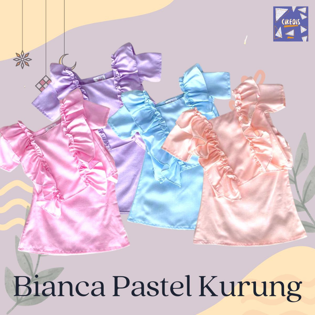 KURUNG BIANCA FLAIR Baju Kurung Cotton Pastel Plain Ropol Budak ...