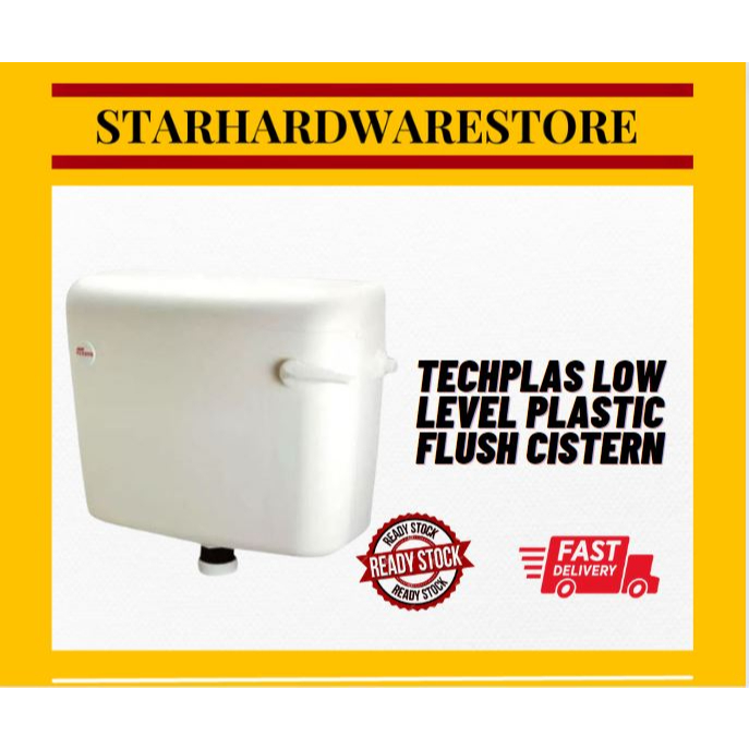 🌟READY STOCK🌟 TECHPLAS Elegen Flush Low Level Plastic Flush Cistern ...