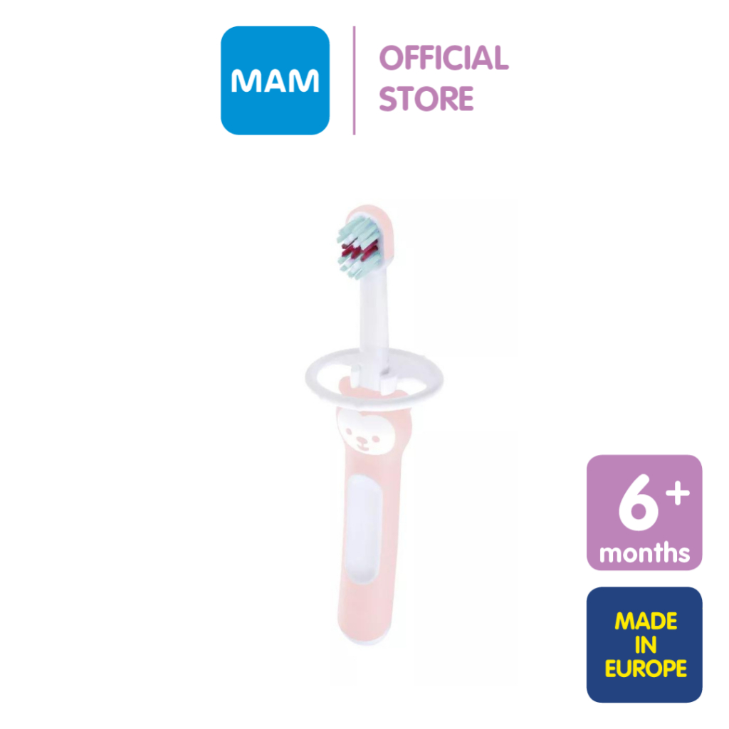 MAM Baby’s Brush Baby Toothbrush For First Independent Brushing, 6 ...