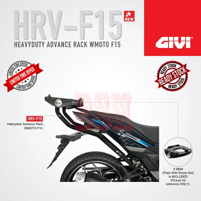 100% ORIGINAL GIVI HRV RACK HEAVYDUTY MONORACK J RACK WMOTO F15 WITH ...