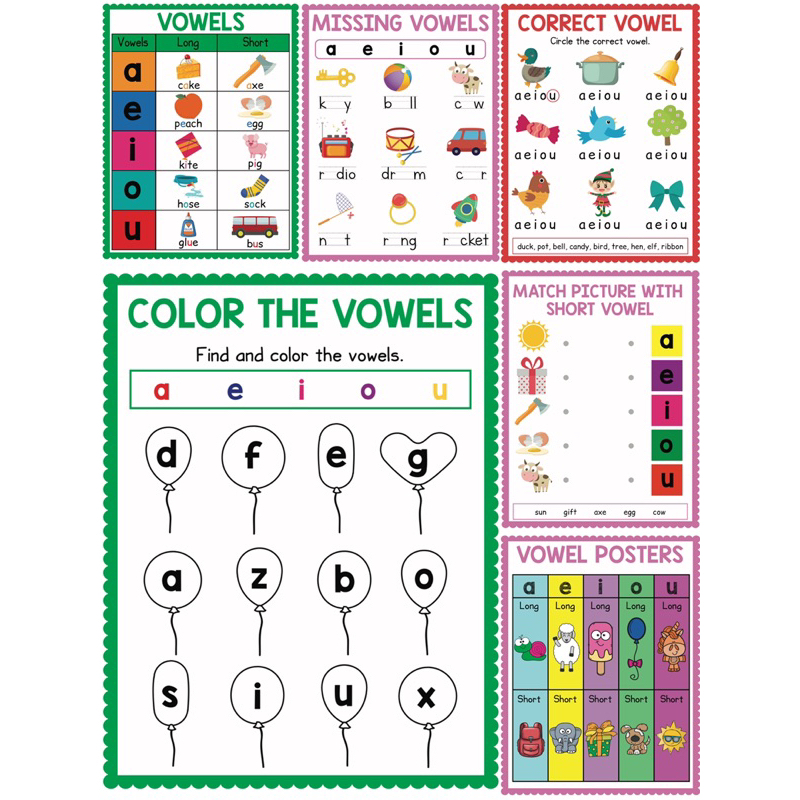 Vowel worksheet PDF 4-6years old soft copy | Shopee Malaysia