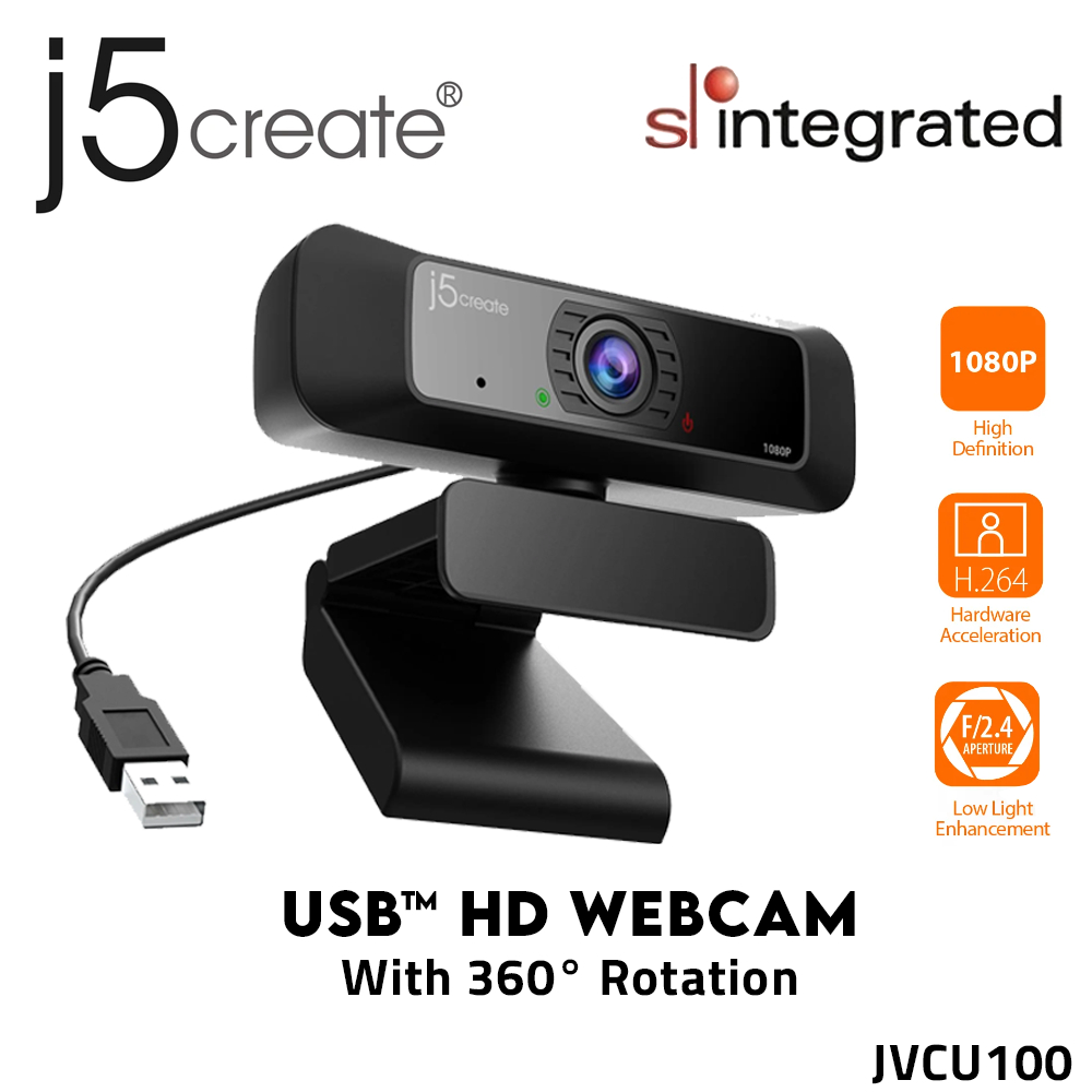 J5Create JVCU100 USB HD 1080P 30fps Webcam With 360 Rotation ( JVCU100 ...