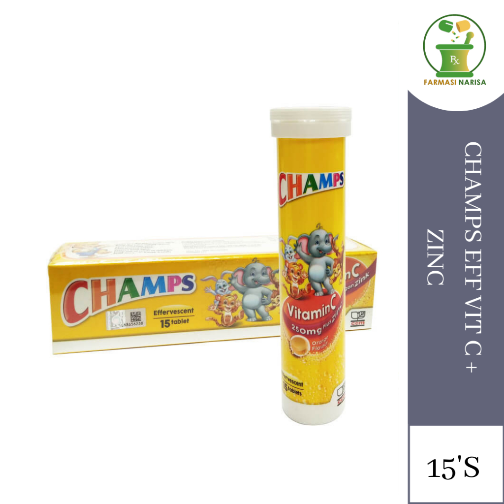 CHAMPS EFF VIT C + ZINC 15'S | Shopee Malaysia