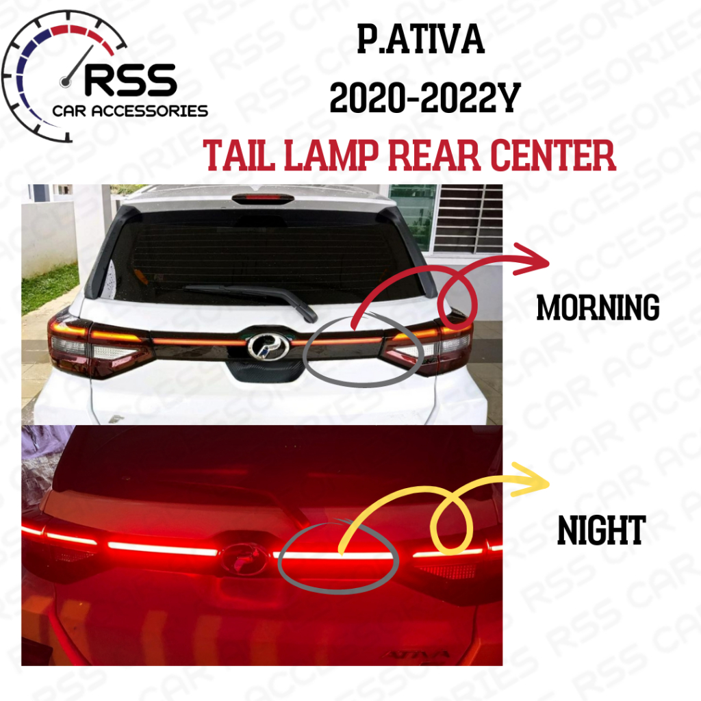 PERODUA ATIVA Rear Centre Tail Light Garnish Third Brake Light With ...