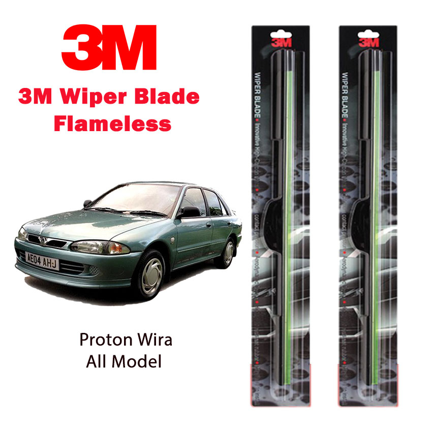 3M Wiper Proton Wira Blades Frameless UV Resistant Rubber - Proton Wira ...