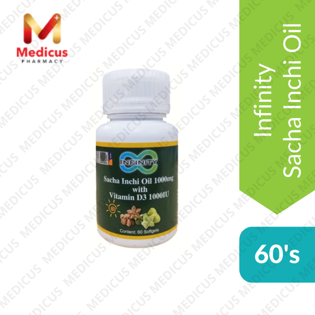 Infinity Sacha Inchi Oil with Vitamin D3 1000iu 60's FOC FREE GIFT (Exp ...