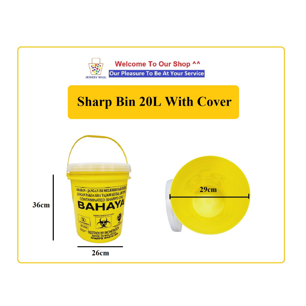 Sharp Bin 20L With Cover (Packing: 1pc / 2pcs) | Shopee Malaysia
