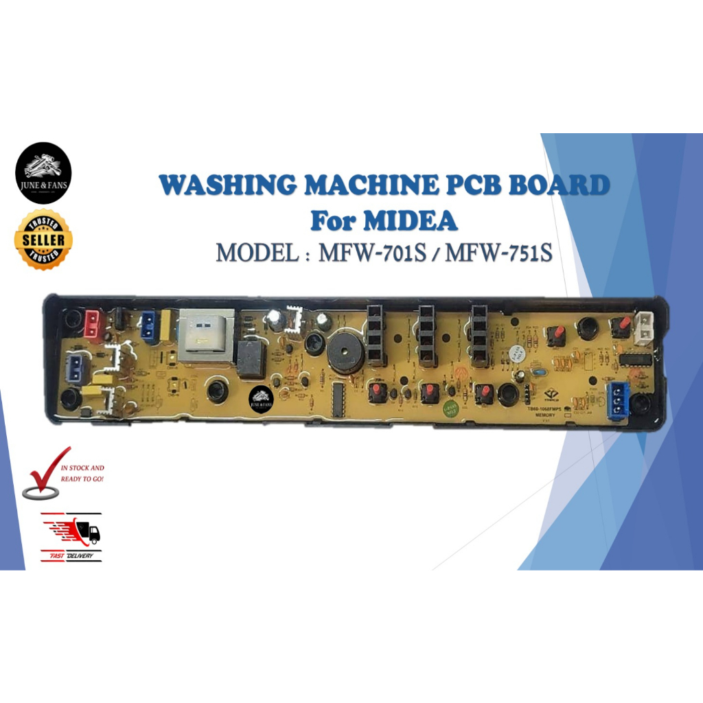MFW-701S / MFW-751S 1068FMPS MIDEA Washing Machine PCB Board ( CONTROL ...