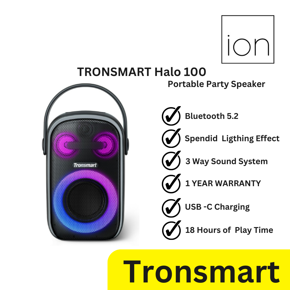 Tronsmart Halo 100 Portable Party Speaker with 1 Year Warranty | Shopee ...