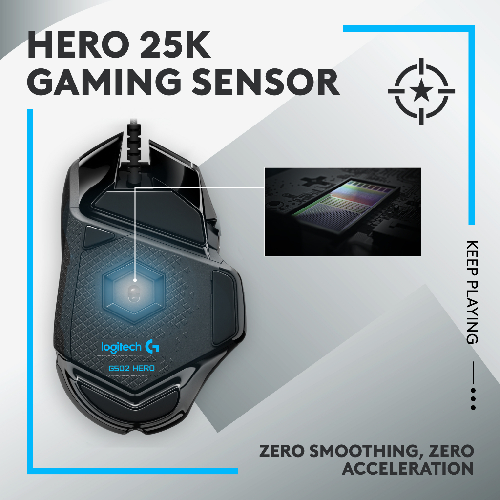 Logitech G502 HERO High Performance Wired Gaming Mouse + G413 SE Full ...