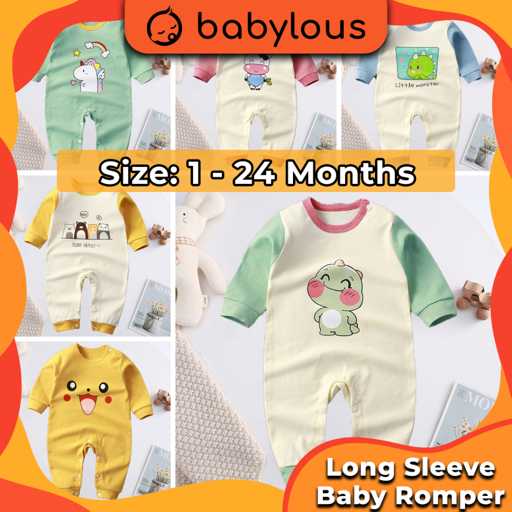 Newborn Baby Romper Clothing Baju Bayi Infant Long Sleeve Rompers ...