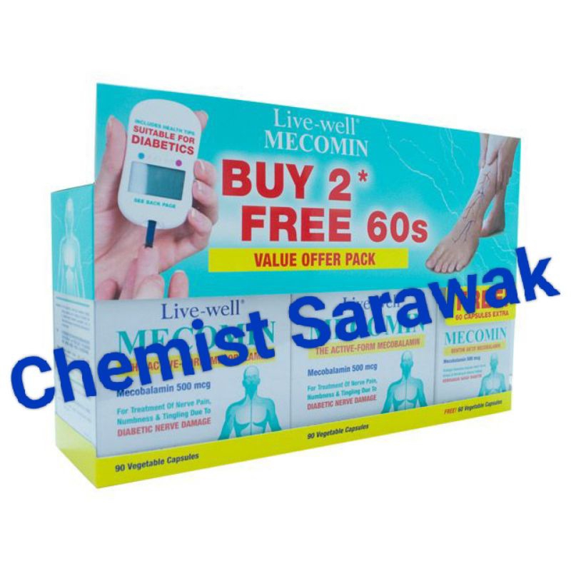 Live-Well MECOMIN [MECOBALAMIN 500mg] 180 + 60's Capsules | Shopee Malaysia