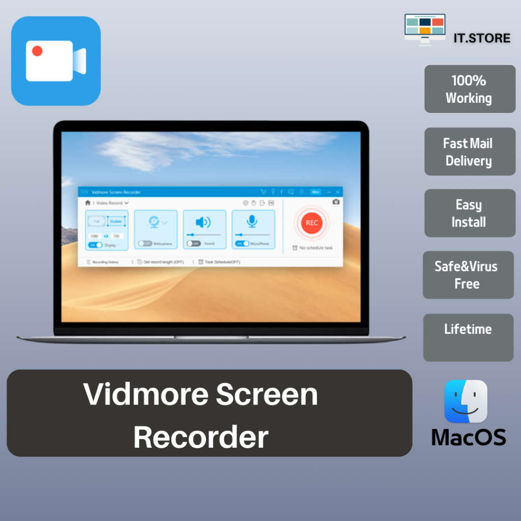 Vidmore Screen Recorder Lifetime for Intel and M1/M2 Chip Apple ...