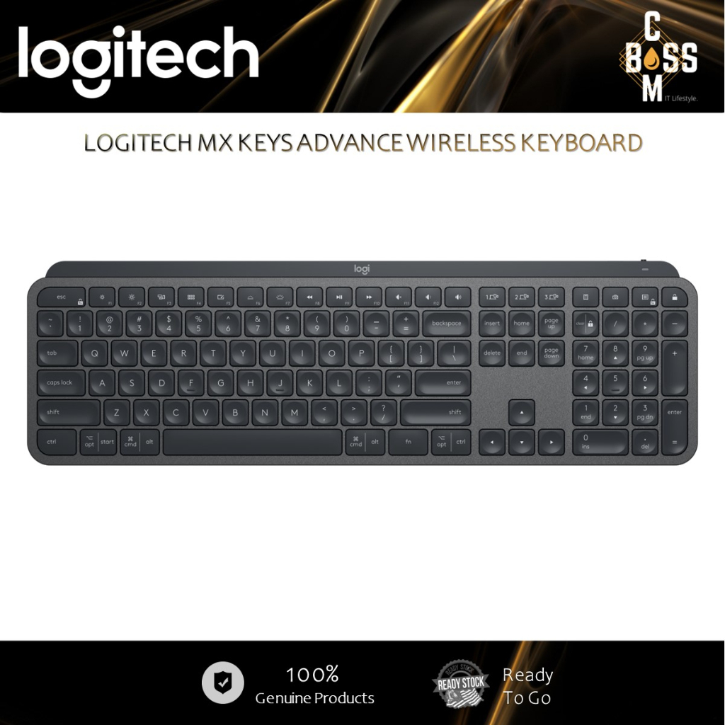 LOGITECH MX KEYS ADVANCE WIRELESS KEYBOARD | Shopee Malaysia