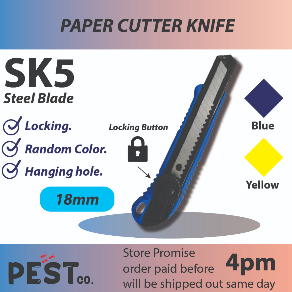 18mm SK5 Utility Cutter Knife Small Cutter Blade Refill Wallpaper Office School Workplace Mata ...