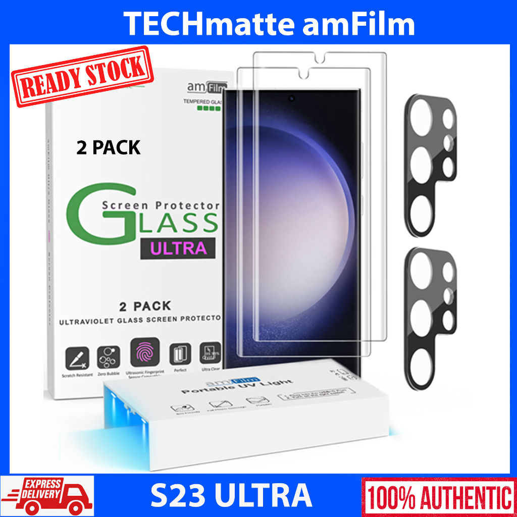 amFilm 3D Curved Tempered Glass for S23 Ultra Screen Protector | Shopee ...