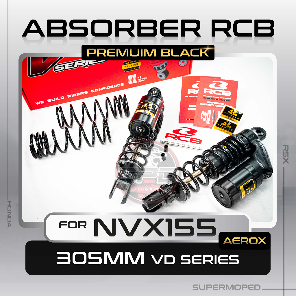 Absorber Monoshock RCB Adjustable for NVX 155(AEROX), (Premium black ...