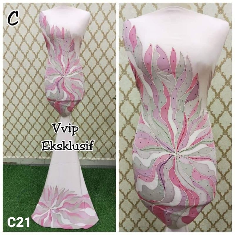 Batik Lukis Kelantan Sutera Crepe Vvip Eksklusif Daimond(Kain Pasang ...