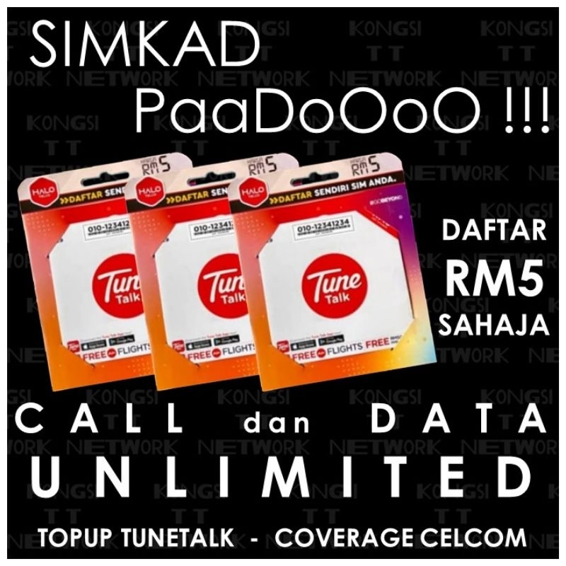 HALO TELCO TUNETALK - SIMKAD VIRAL | Shopee Malaysia