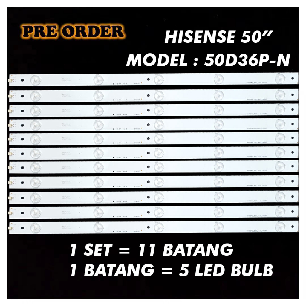 50D36P-N HISENSE 50" LED TV BACKLIGHT (LAMPU TV) HISENSE 50 INCH LED TV ...
